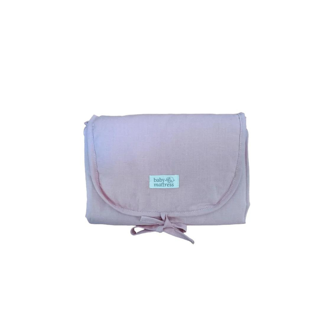 Mudador Portátil - Lino Palo Rosa | Baby Mattress – Mamás Mateas